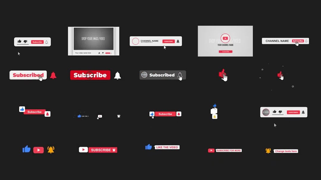 YouTube Subscriber Elements • Premiere Pro Template • Uppbeat