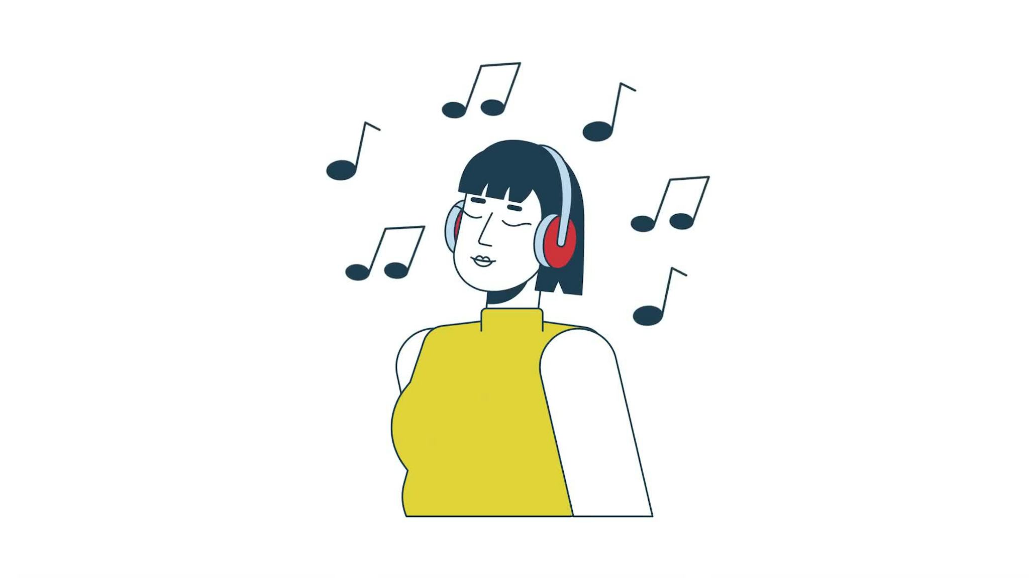 Listening Music Animation • Motion Graphics Template • Uppbeat