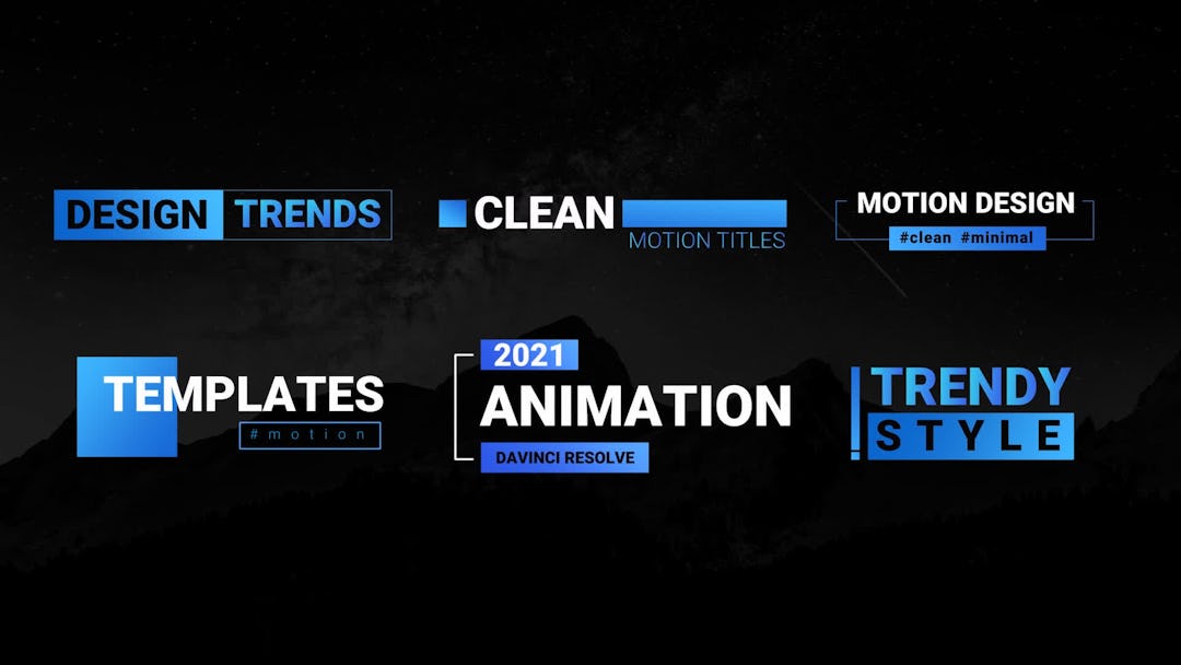 Clean Minimal Titles • DaVinci Resolve Template • Uppbeat