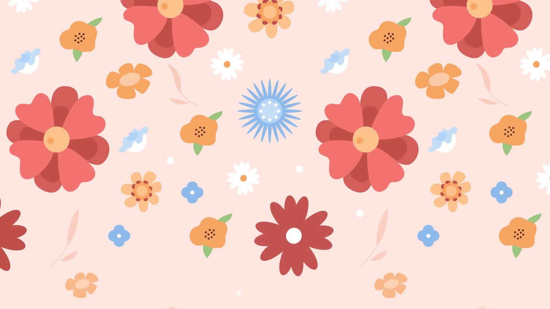 Spring Flowers Growing Background Loop • Motion Graphics Template • Uppbeat