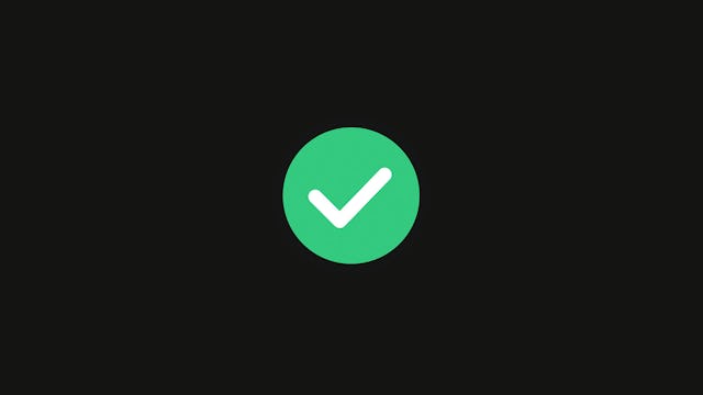 Correct Tick Spark • Free Motion Graphics Template • Uppbeat