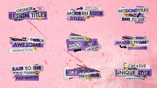 Motion Titles Essential Pack • After Effects Template • Uppbeat