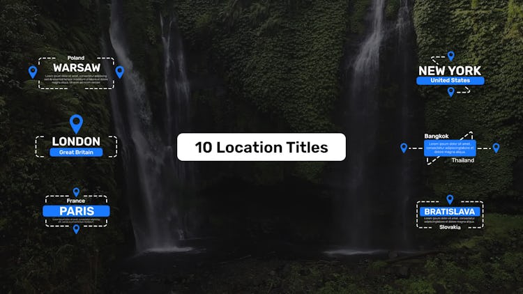 Animated Location Pins • Free Premiere Pro Template • Uppbeat
