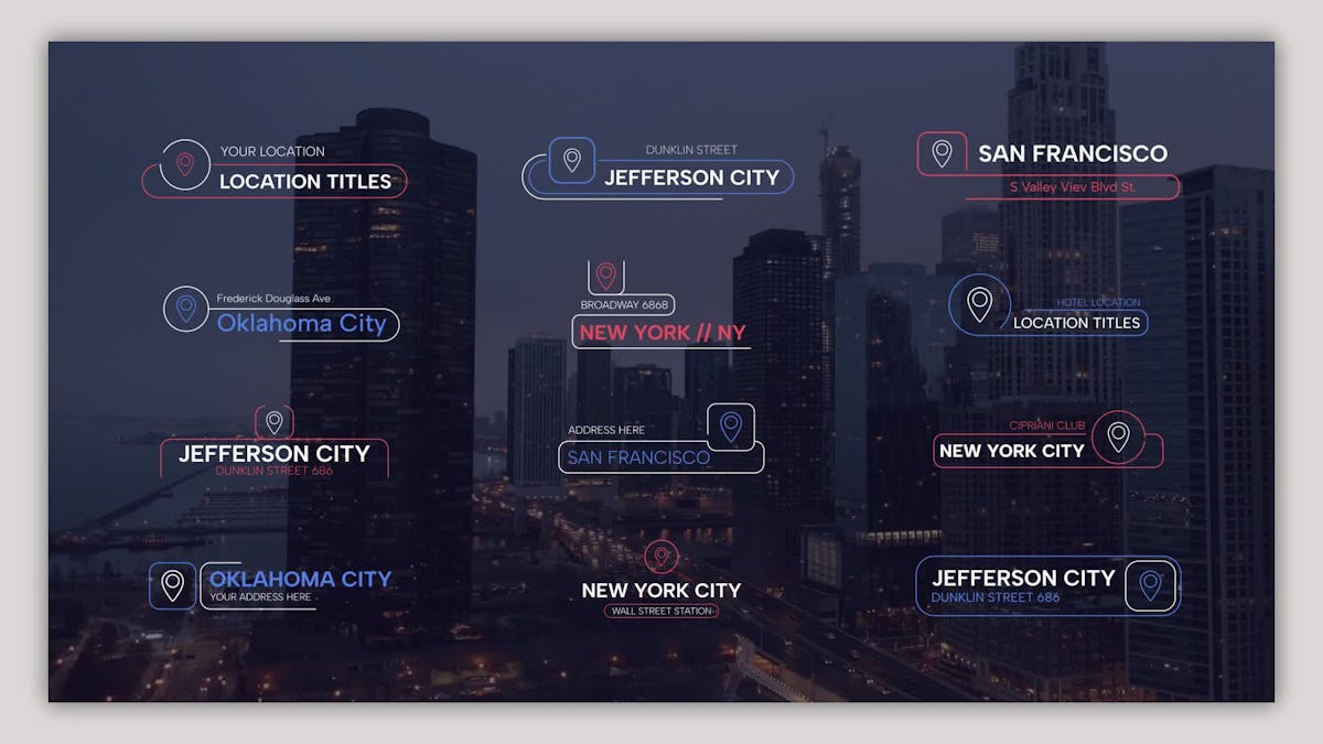 Location Text Animations • After Effects Template • Uppbeat
