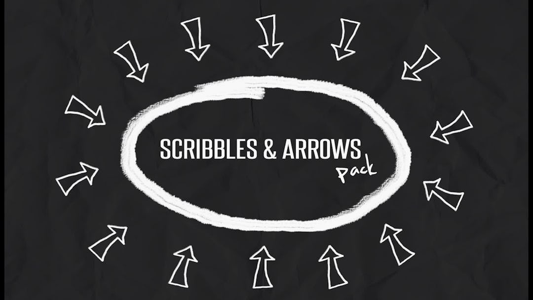 Basic Drawn Doodle Arrows • Motion Graphics Template • Uppbeat