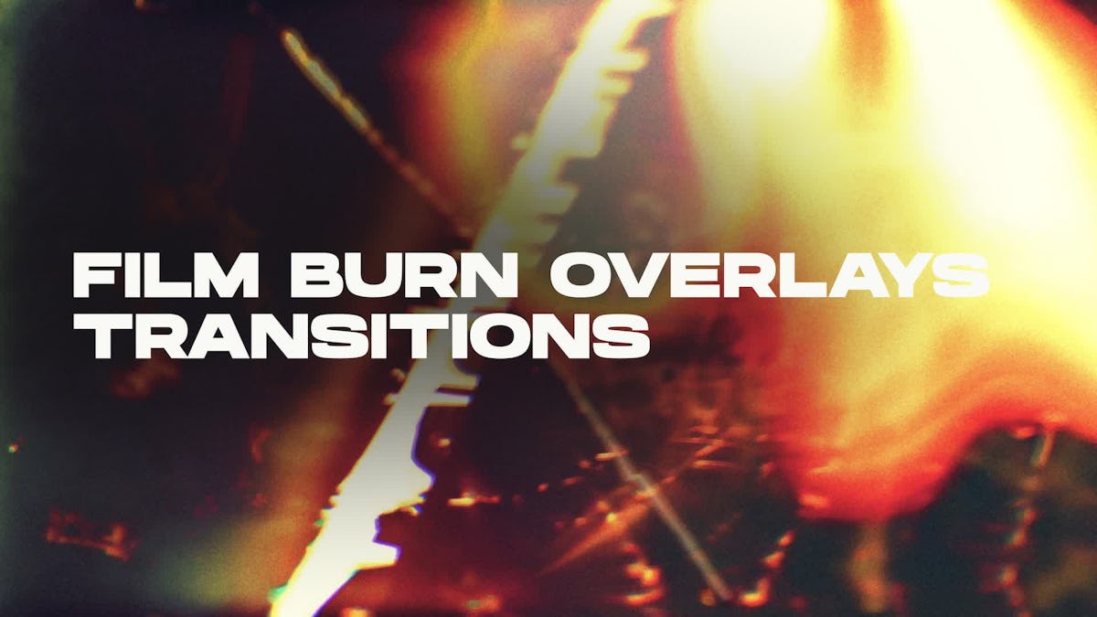 Vintage Film Burn Transitions • Motion Graphics Template • Uppbeat