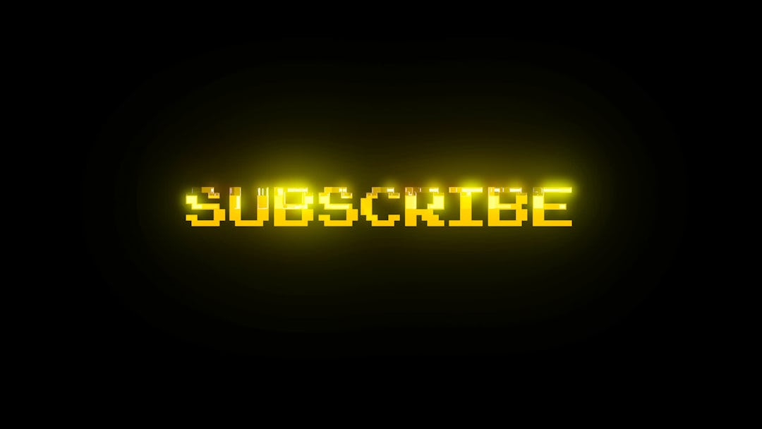 Pixel Subscribe Button Gold • Motion Graphics Template • Uppbeat