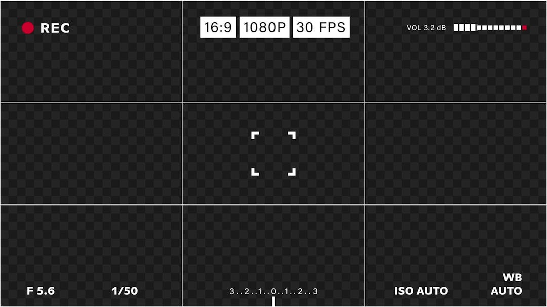 Interface Camera Recording Overlay • Motion Graphics Template • Uppbeat