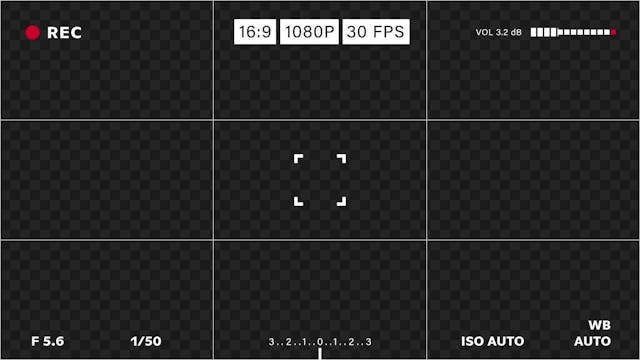 Interface Camera Recording Overlay • Motion Graphics Template • Uppbeat