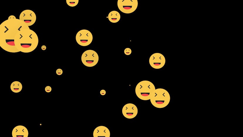 Happy Emoji Particles - Bottom to Top • Motion Graphics Template • Uppbeat