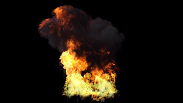 Powerful Fire with Smoke On Alpha • Motion Graphics Template • Uppbeat