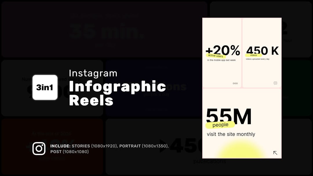 Infographic Posters • Premiere Pro Template • Uppbeat
