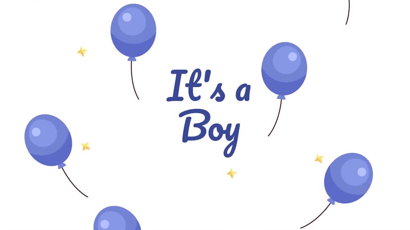 It's A Boy Animated Loop • Motion Graphics Template • Uppbeat