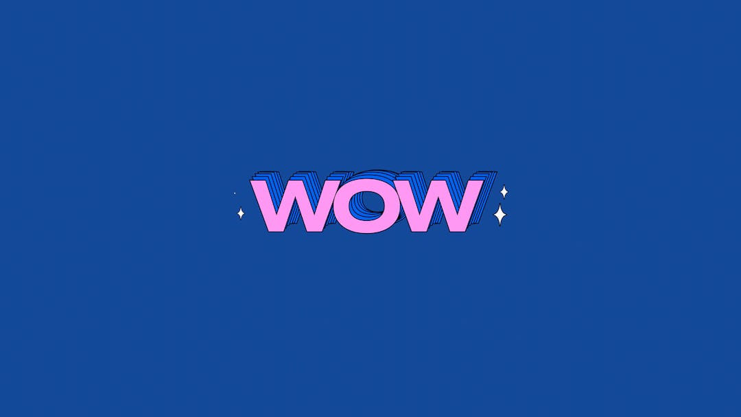 Kinetic Text Animated Wave Wow • Free Motion Graphics Template • Uppbeat
