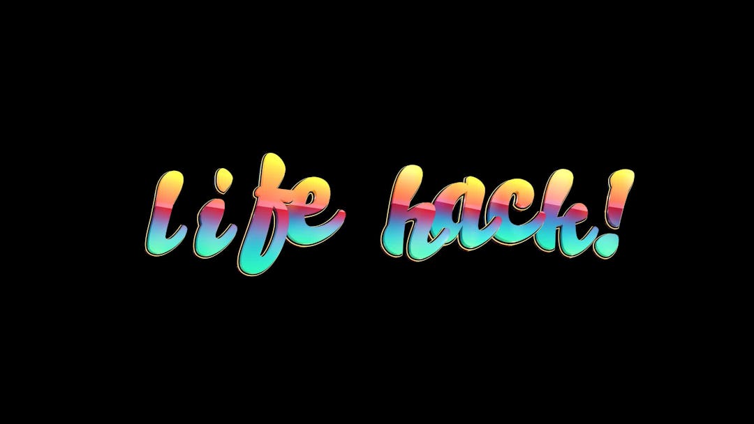 Life Hack - Cartoon Text • Motion Graphics Template • Uppbeat