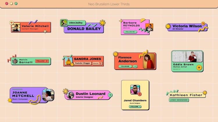 Minimal Lower Thirds Yellow • After Effects Template • Uppbeat