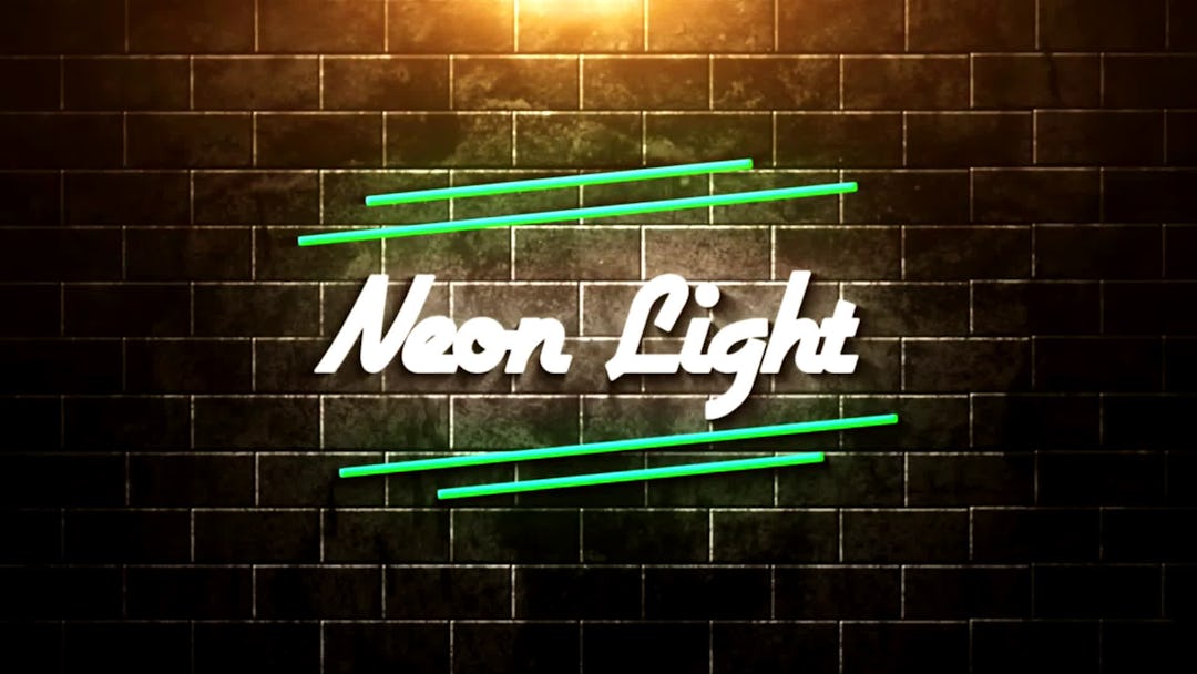 Neon Light Title • After Effects Template • Uppbeat