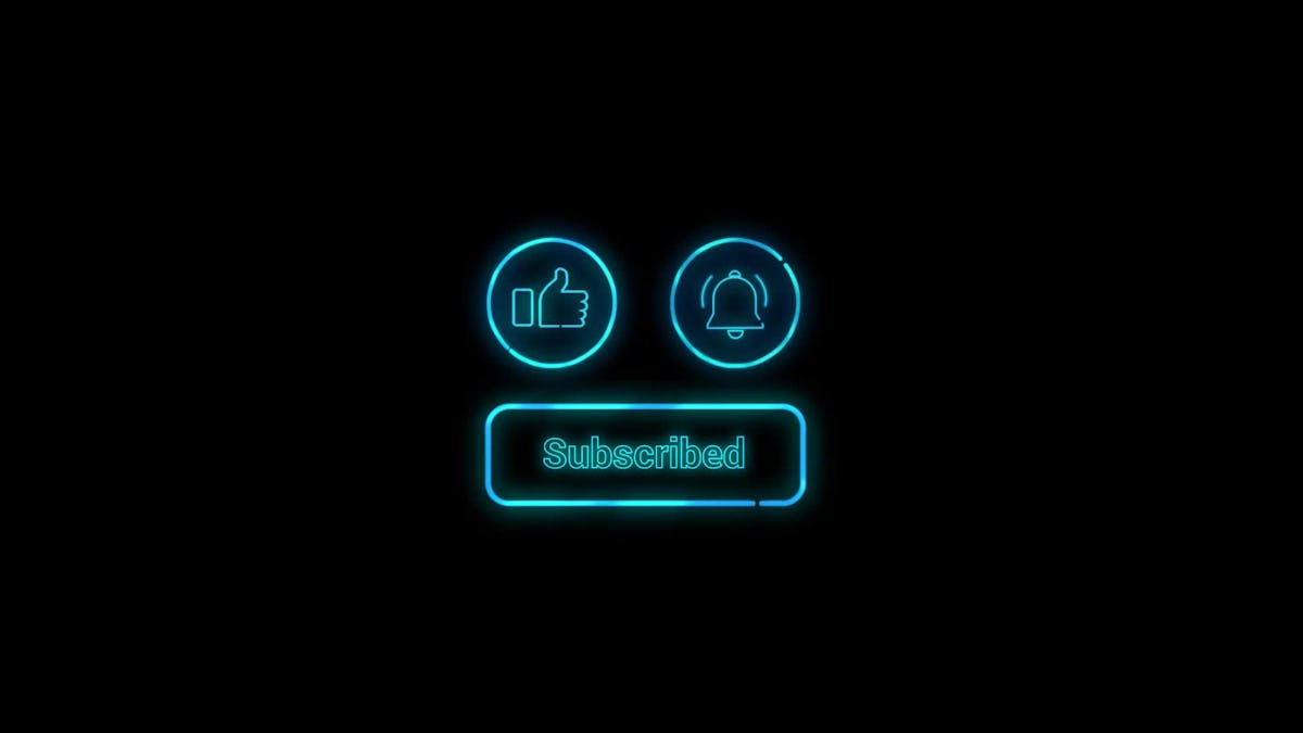 Neon Subscribe Button • Motion Graphics Template • Uppbeat