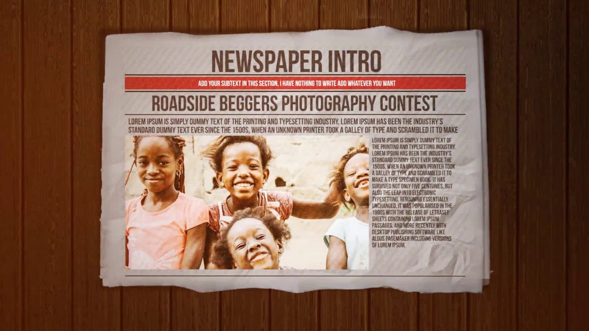 Newspaper News Intro • After Effects Template • Uppbeat