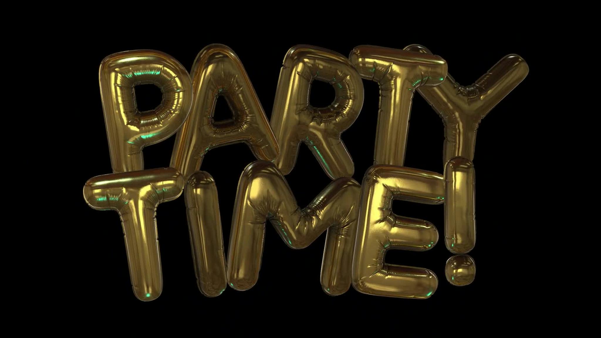 Golden Balloon Letters • Motion Graphics Template • Uppbeat