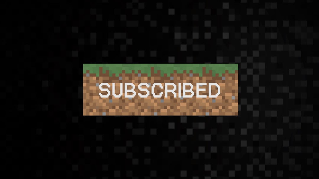 Pixel Subscribe Button Gold • Motion Graphics Template • Uppbeat