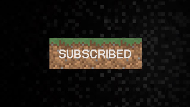 Pixel Subscribe Button Gold • Motion Graphics Template • Uppbeat