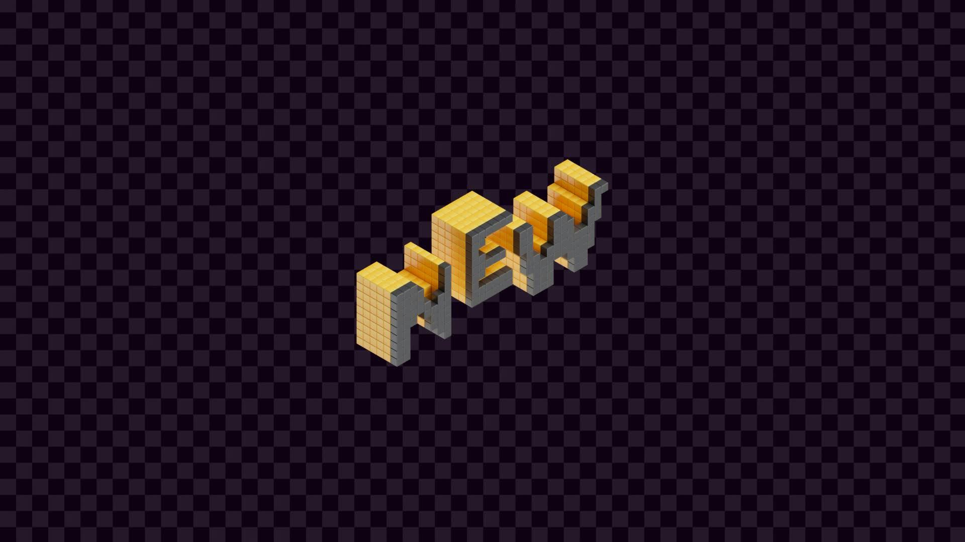 Pixel Donate Button Gold On Alpha • Motion Graphics Template • Uppbeat
