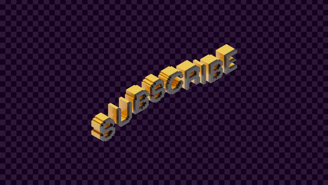 Futuristic Pixel Reveal Subscribe Up • Motion Graphics Template • Uppbeat