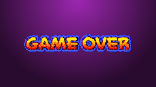 Retro Pink And Blue Game Over" • Motion Graphics Template • Uppbeat