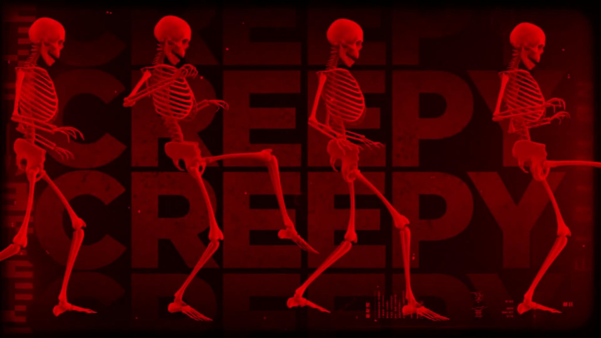Skeleton Unsteady Walk Cycle Loop • Motion Graphics Template • Uppbeat