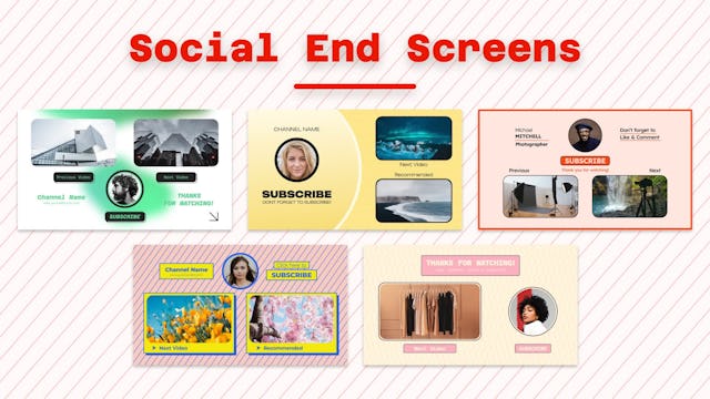 Classic-YouTube End Screens • Free Premiere Pro Template • Uppbeat