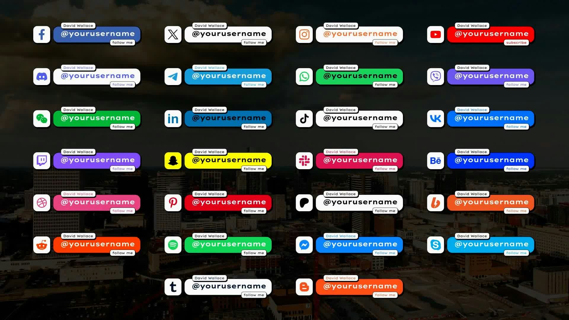 Social Media Lower Thirds Banners • Free After Effects Template • Uppbeat