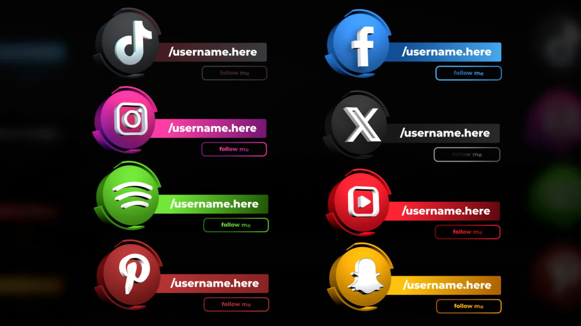 Social Lower Thirds • After Effects Template • Uppbeat