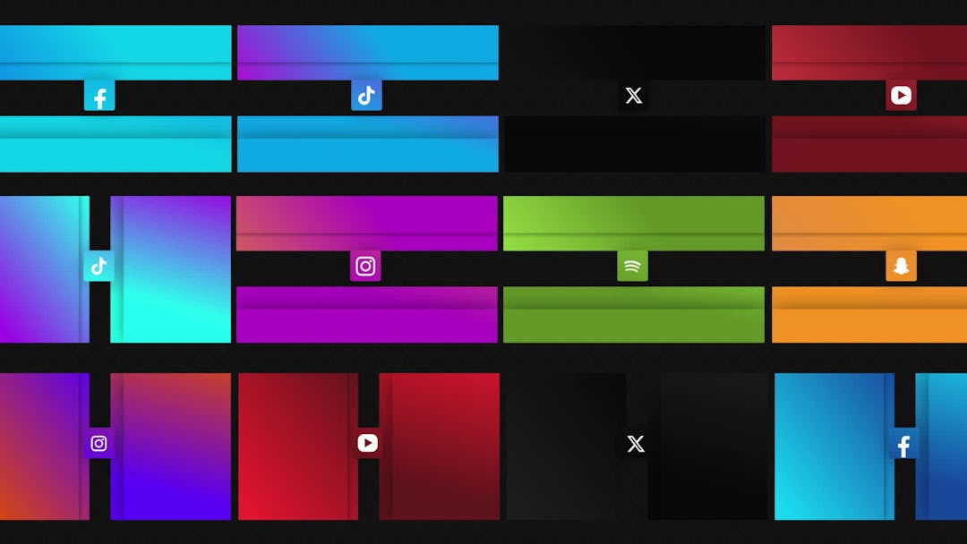 Social Media Lower Thirds • Motion Graphics Template • Uppbeat
