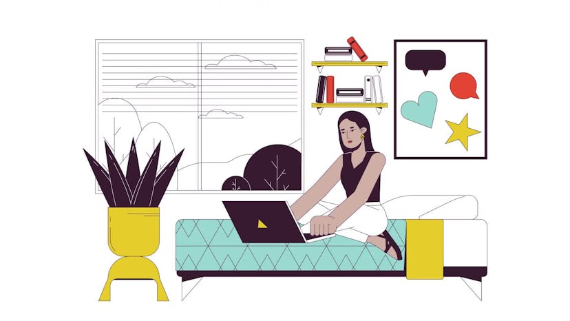 Studying business statistics 2D animation • Motion Graphics Template ...