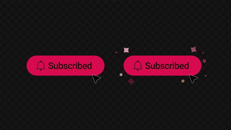 Classic Red Subscribe Button • Free Motion Graphics Template • Uppbeat