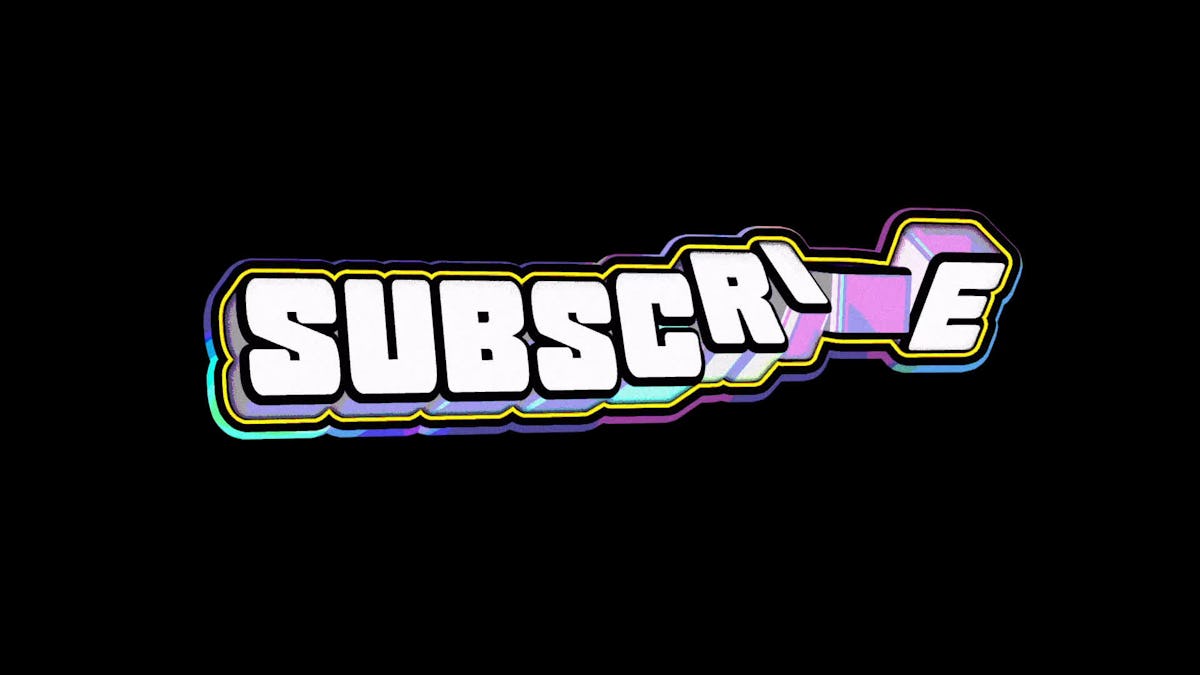 Subscribe Colorful Title on Alpha • Motion Graphics Template • Uppbeat