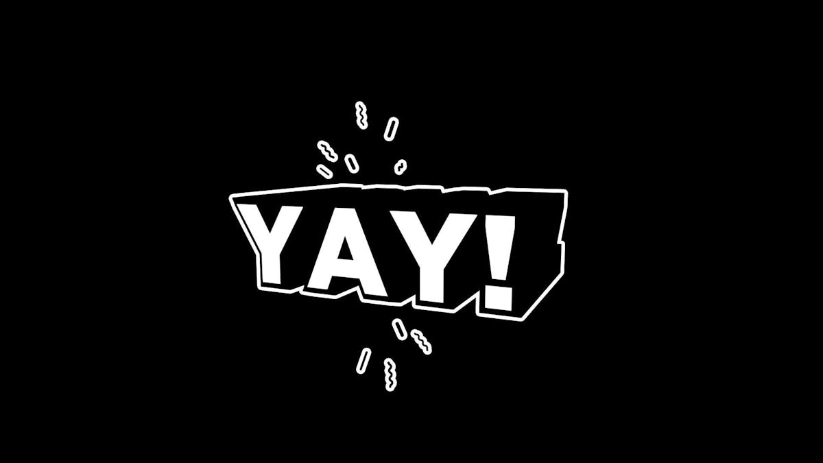 Yay - Colorful Text • Motion Graphics Template • Uppbeat